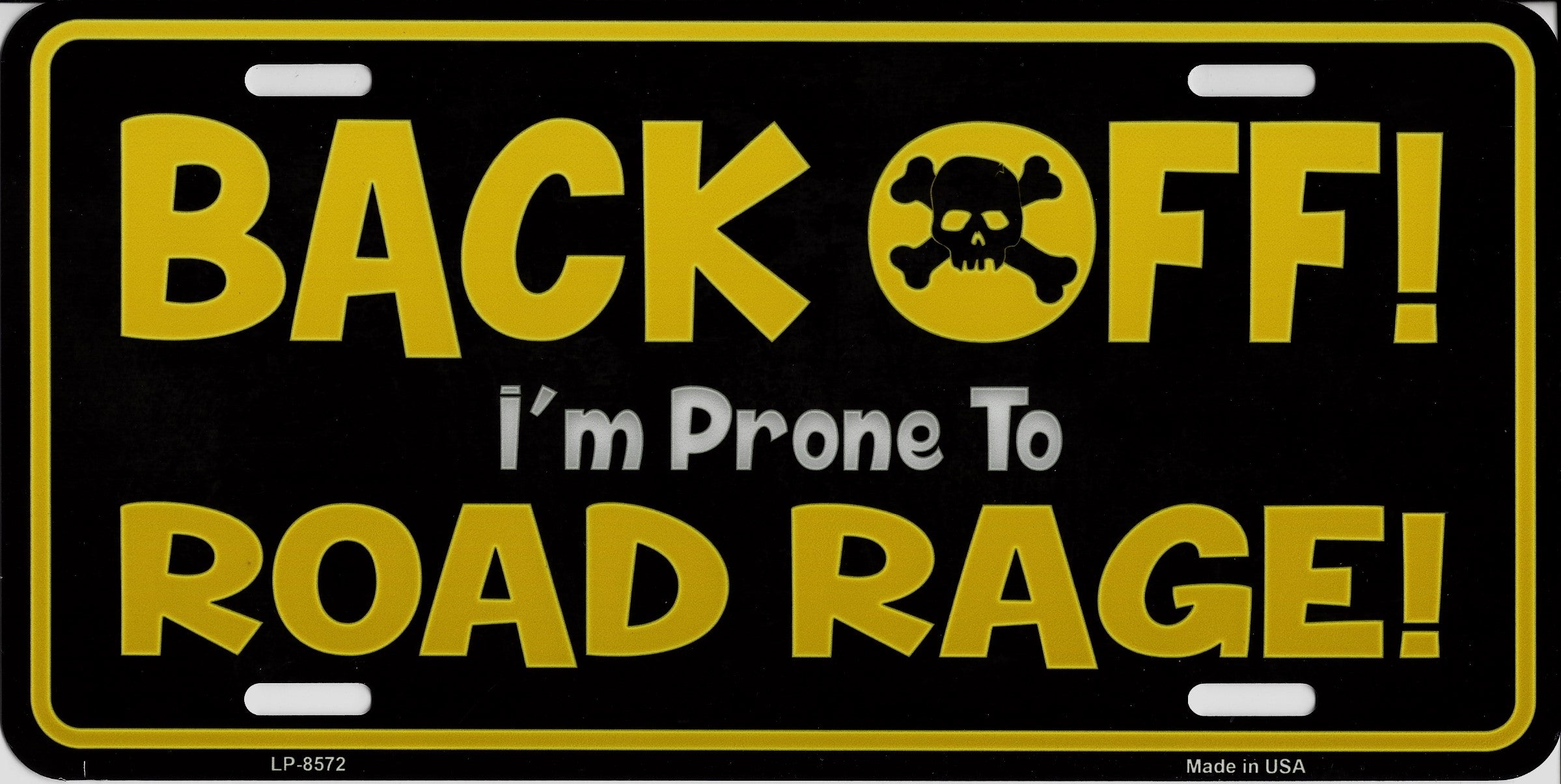 Back Off Road Rage Metal License Plate – Auto License Plates Frames