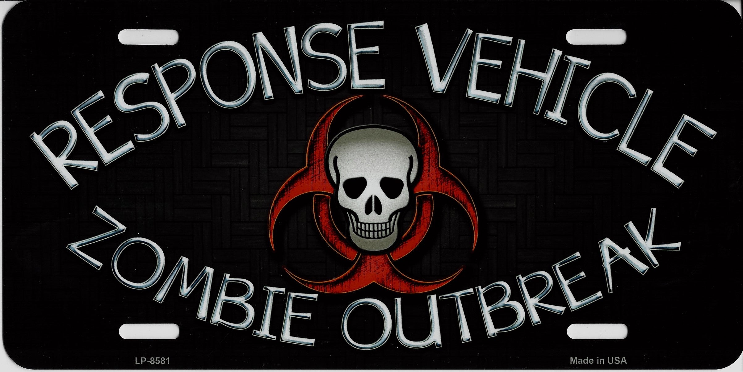 Zombie Outbreak Response Vehicle Metal License Plate – Auto License ...