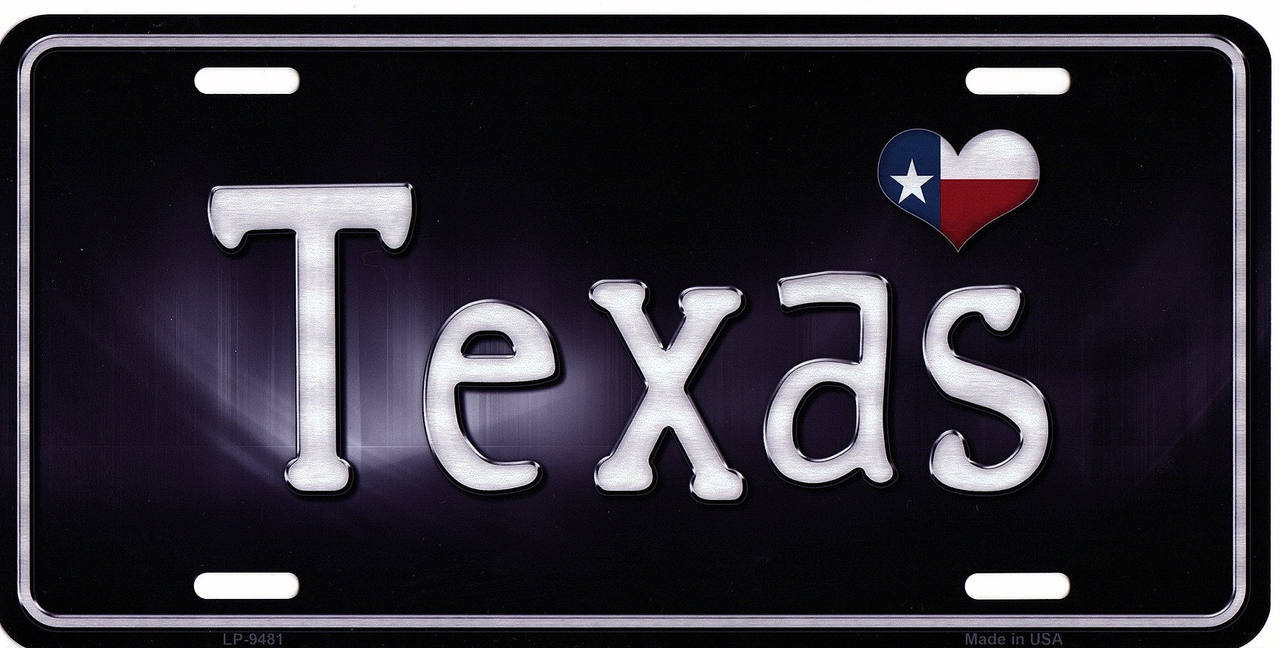 Texas Flag Script Metal License Plate – Auto License Plates Frames