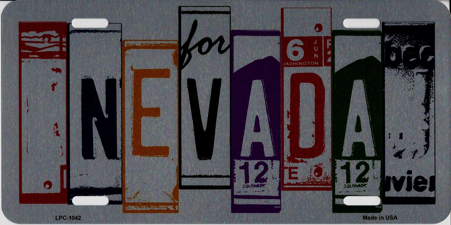 Nevada Cut Style Metal License Plate – Auto License Plates Frames