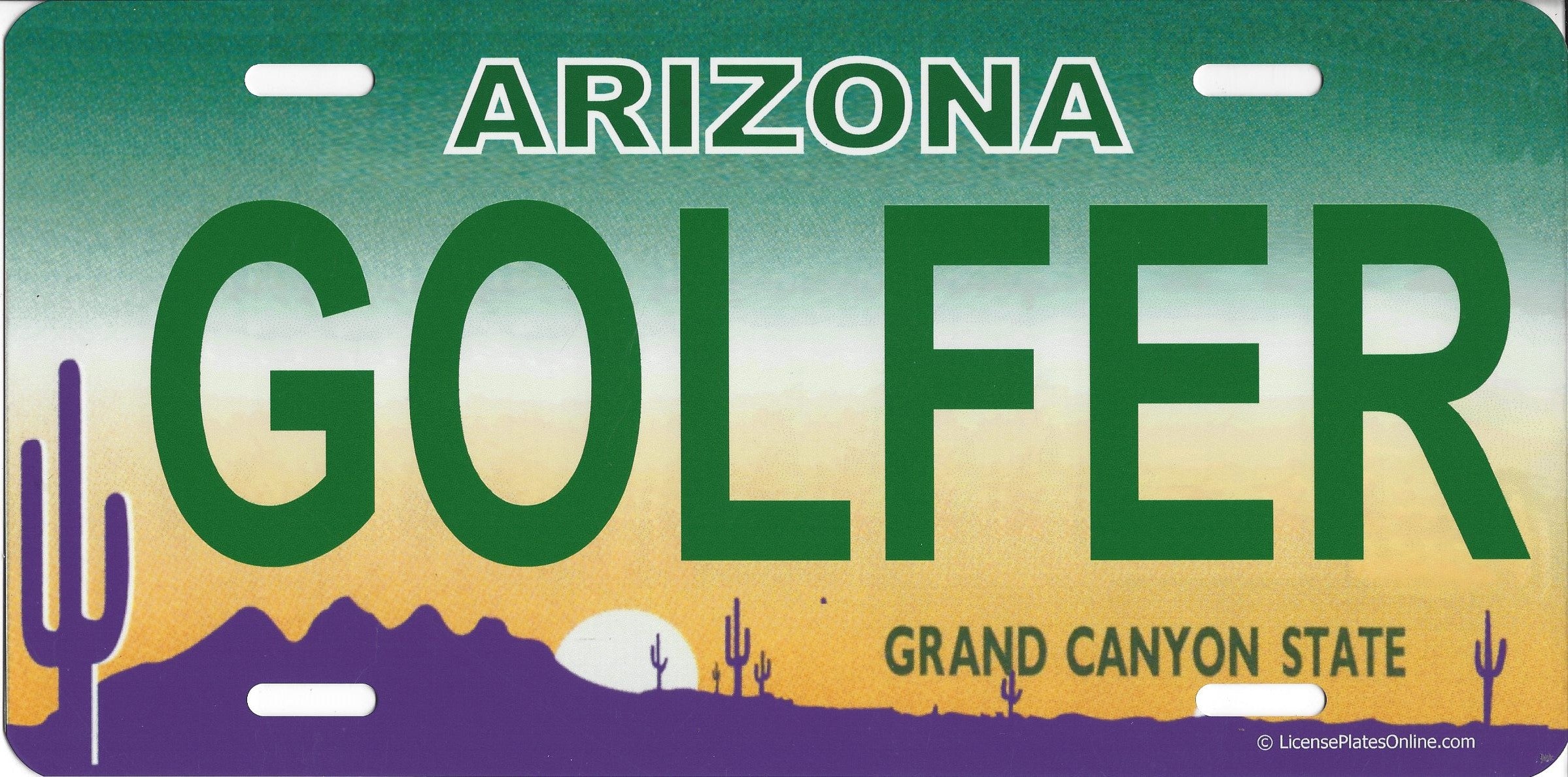 Arizona Golfer Photo License Plate – Auto License Plates Frames