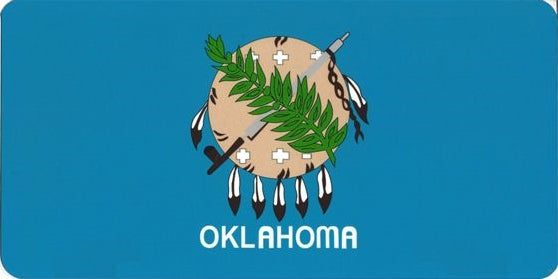 Oklahoma State Flag Photo License Plate – Auto License Plates Frames