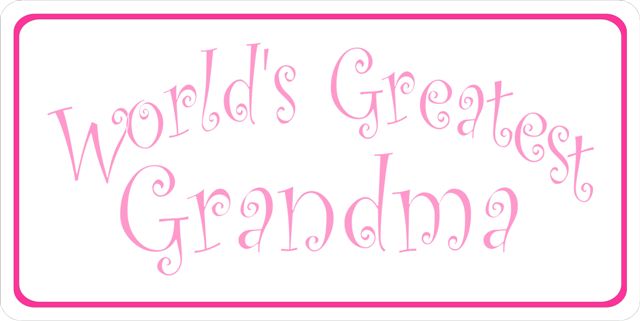 Worlds Greatest Grandma Photo License Plate – Auto License Plates Frames