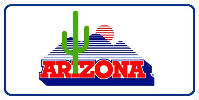 Arizona Cactus Logo Photo License Plate – Auto License Plates Frames