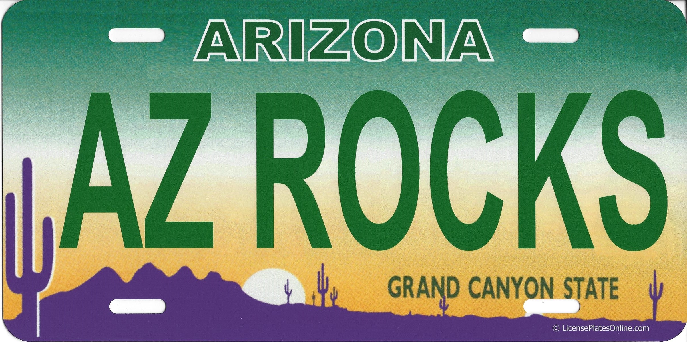 Arizona AZ Rocks Photo License Plate – Auto License Plates Frames