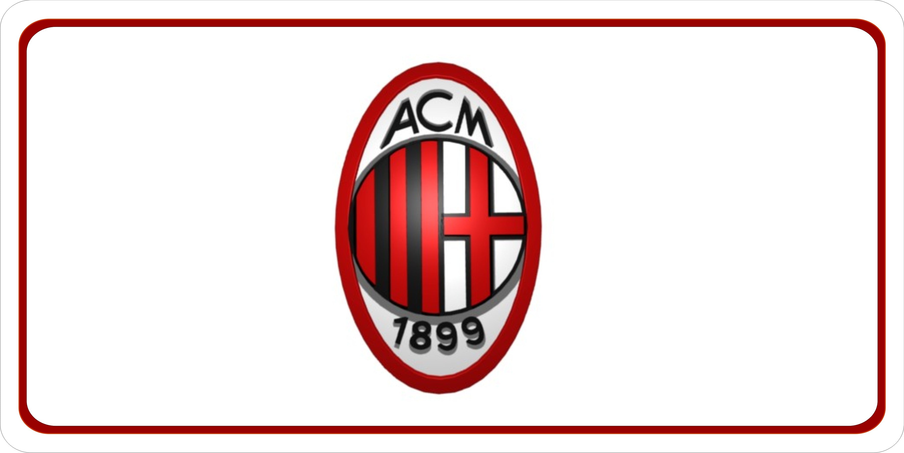 AC Milan Photo License Plate – Auto License Plates Frames