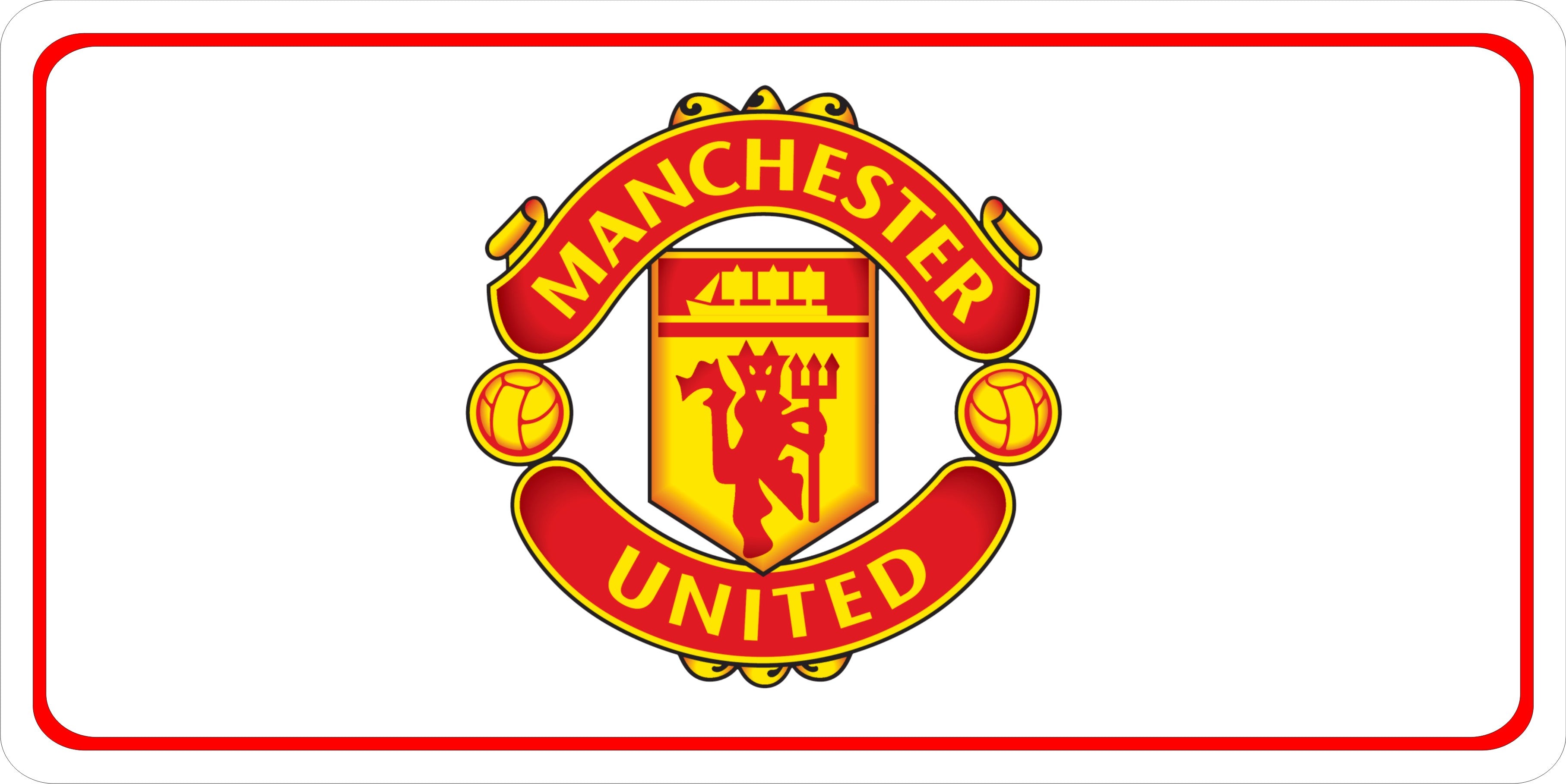 Manchester United Photo License Plate Soccer – Auto License Plates Frames