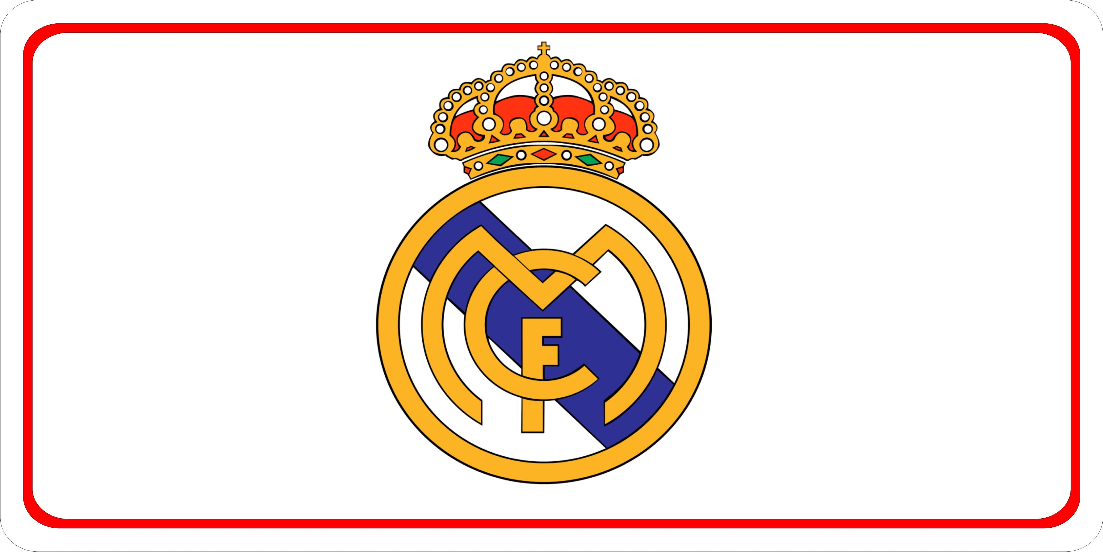 Real Madrid Photo License Plate Soccer – Auto License Plates Frames