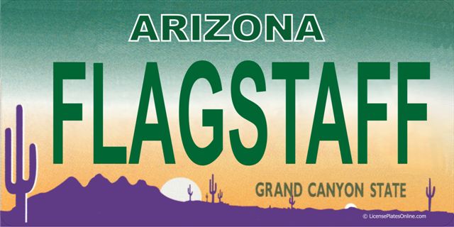 Arizona Flagstaff License Plate Photo – Auto License Plates Frames