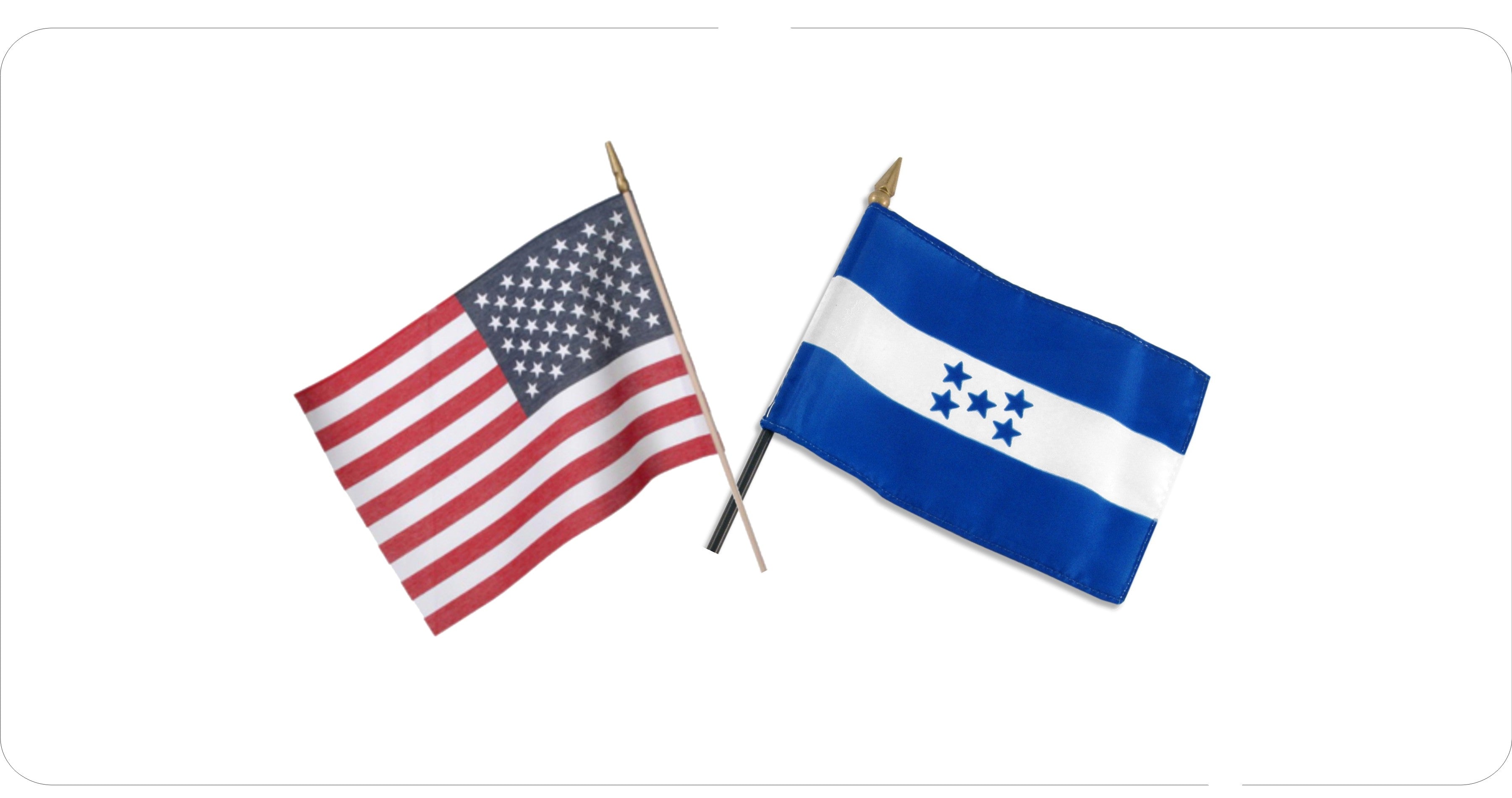 U.S. / Honduras Crossed Flags Photo License Plate – Auto License Plates ...