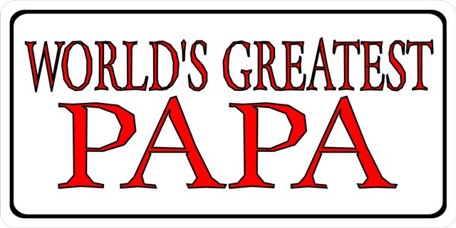 World's Greatest Papa Photo License Plate – Auto License Plates Frames