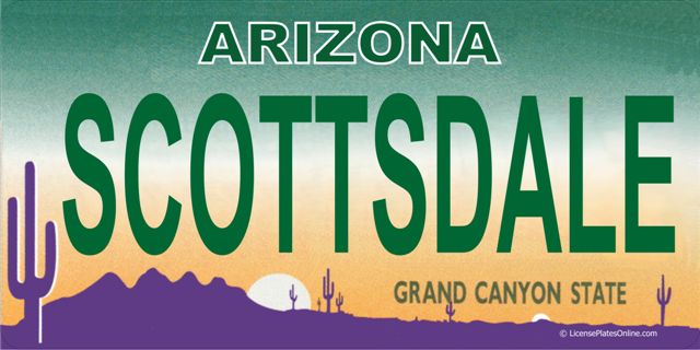 Arizona Scottsdale Photo License Plate – Auto License Plates Frames