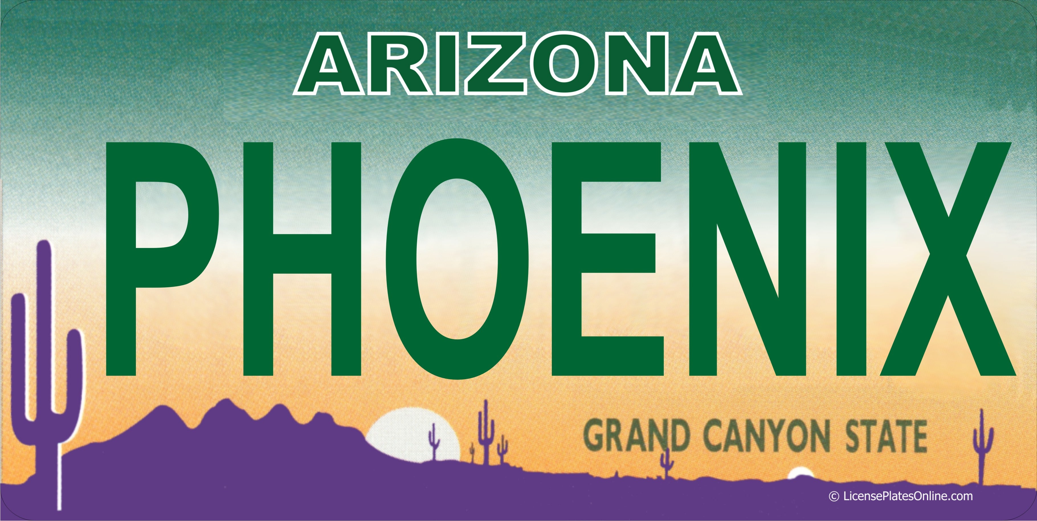 Arizona PHOENIX Photo License Plate – Auto License Plates Frames