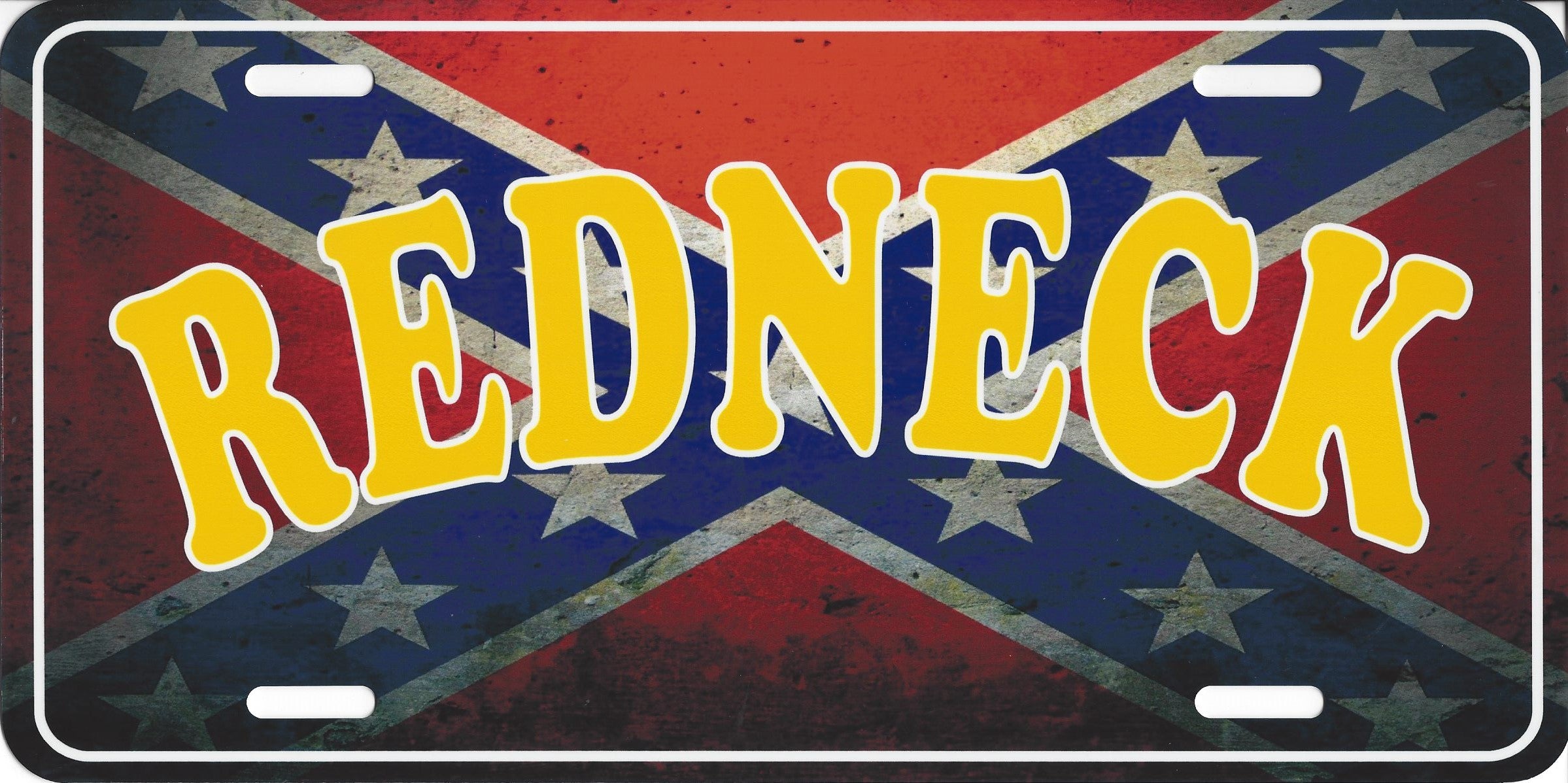 Redneck On Rebel Flag Photo License Plate – Auto License Plates Frames