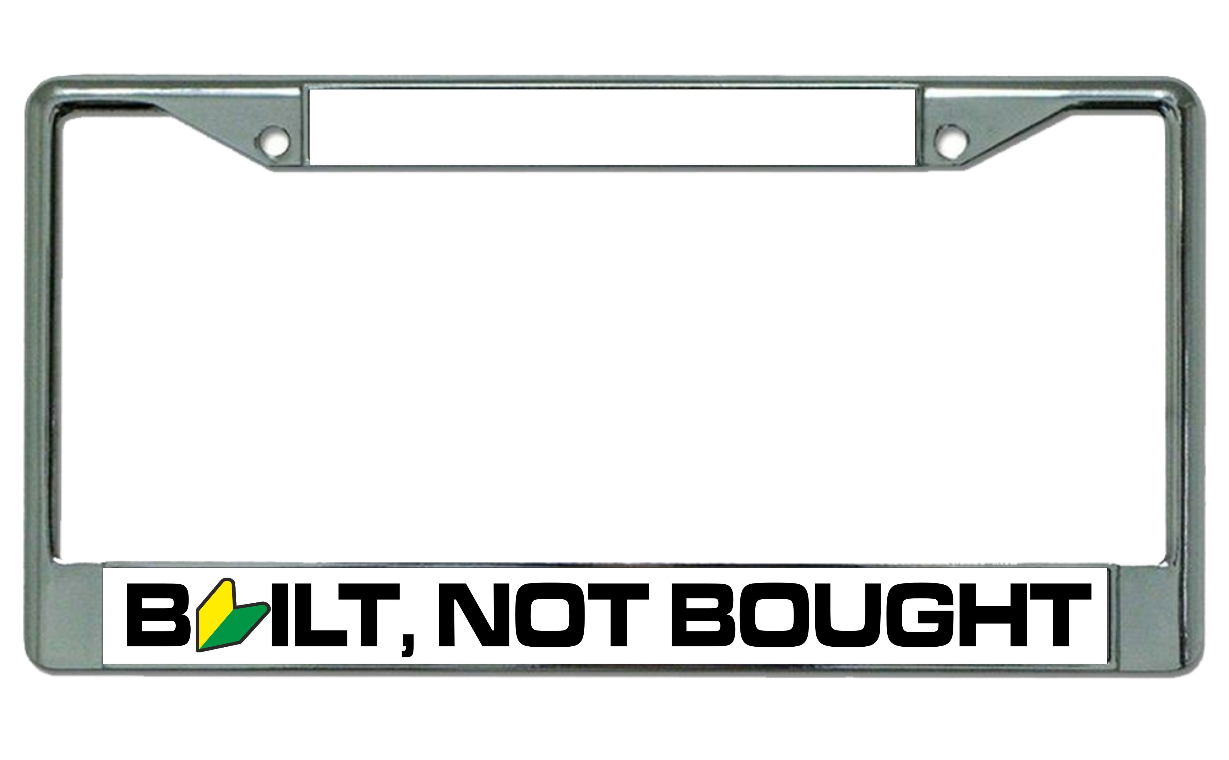 Built Not Bought With Logo Photo License Plate Frame – Auto License ...