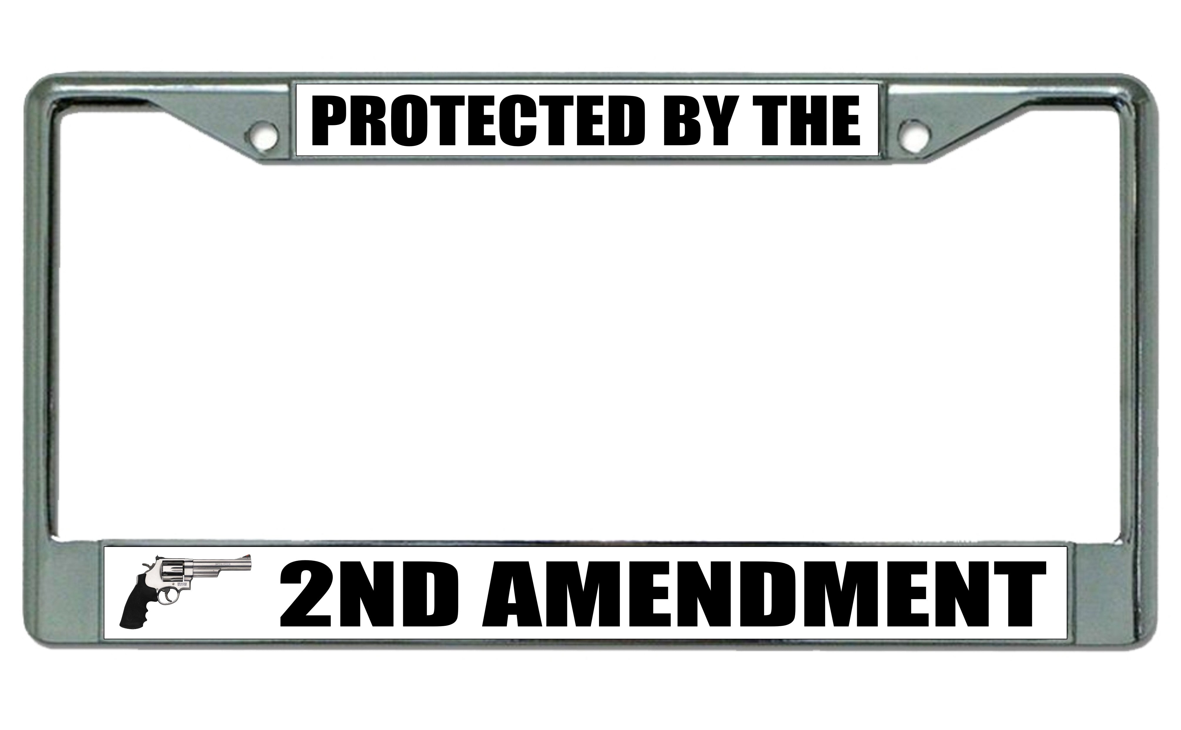 Protected By The 2nd Amendment photo License Plate Frame – Auto License ...