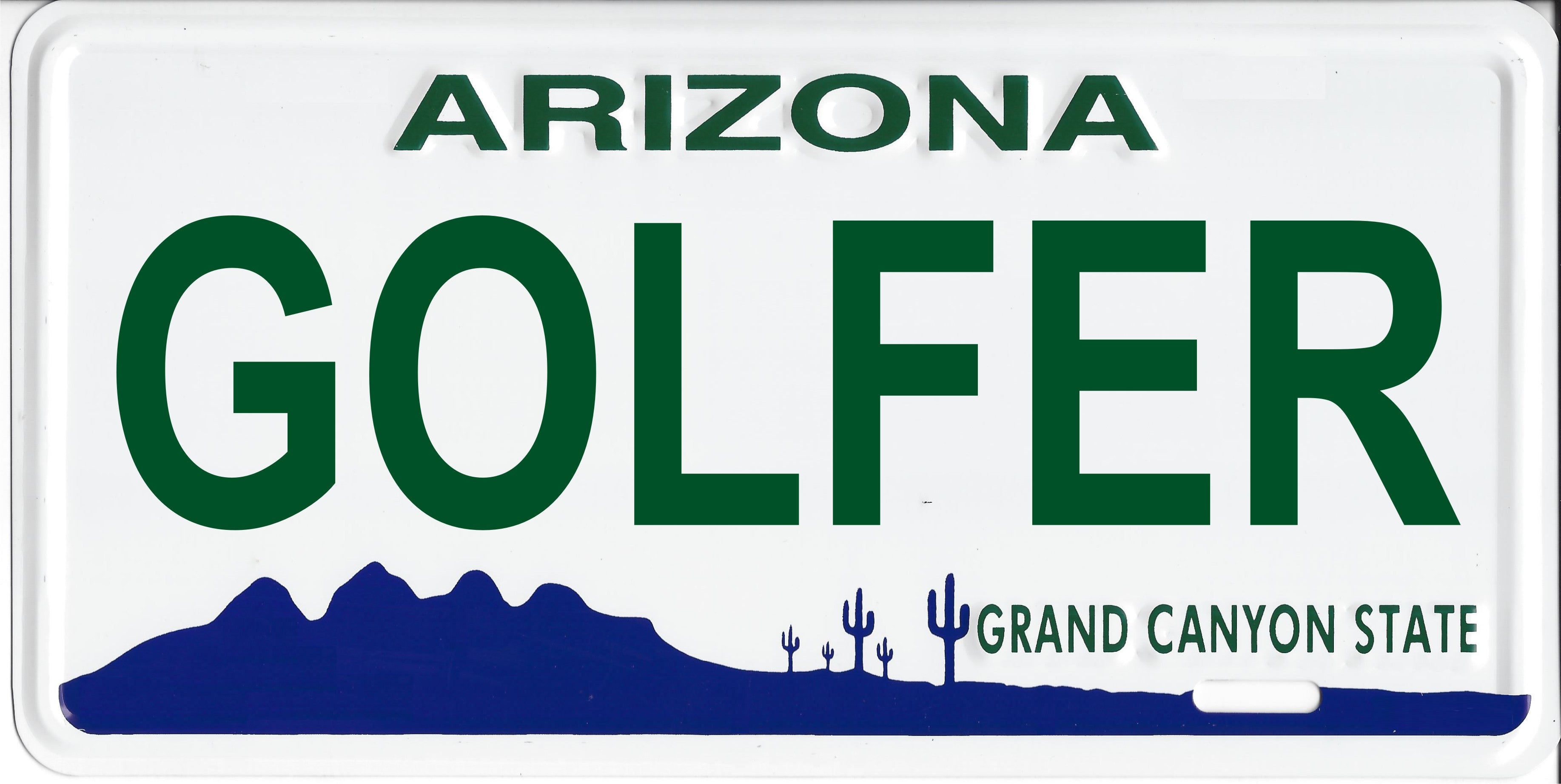 Arizona Golfer White Photo License Plate – Auto License Plates Frames