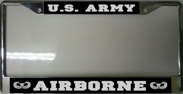 U.S. Army Airborne Photo License Plate Frame – Auto License Plates Frames