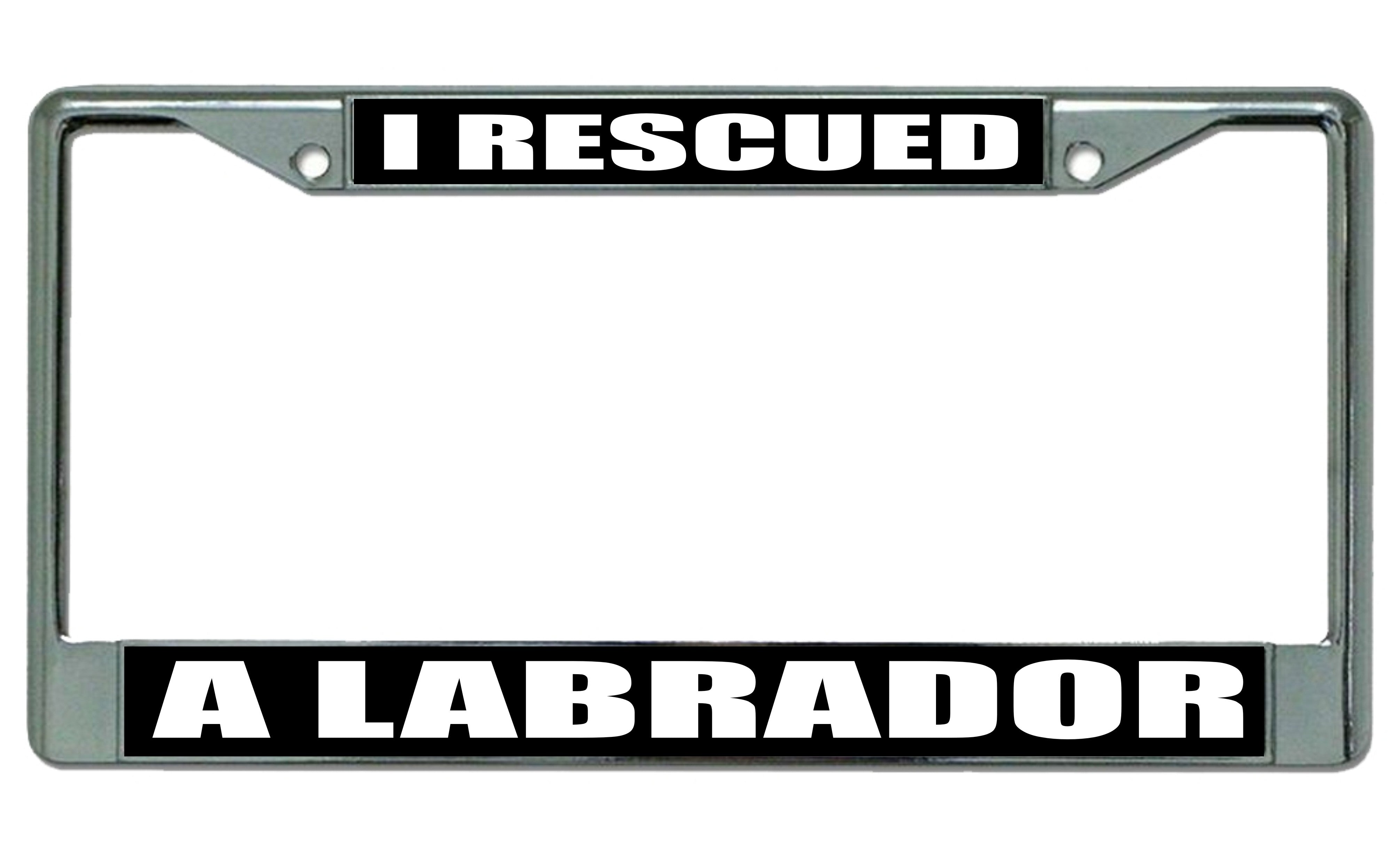 I Rescued A Labrador Photo License Plate Frame – Auto License Plates Frames