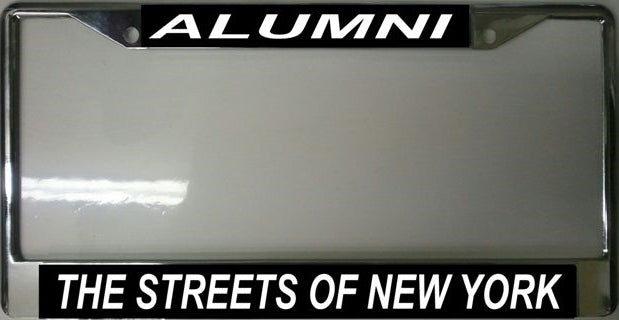 Streets Of New York Alumni Photo License Plate Frame – Auto License ...