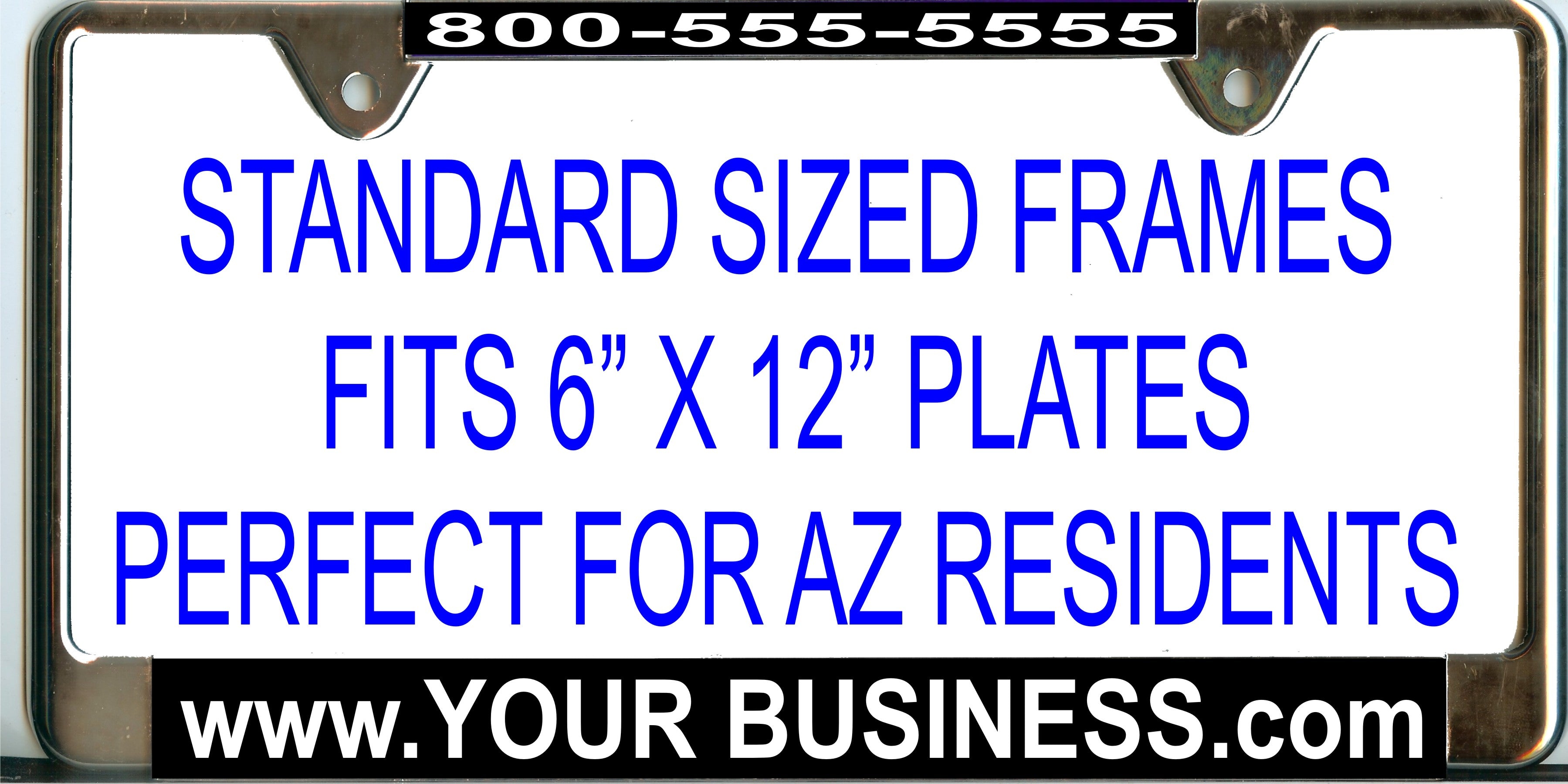 Custom Your Business AZ Photo License Plate Frame – Auto License Plates ...