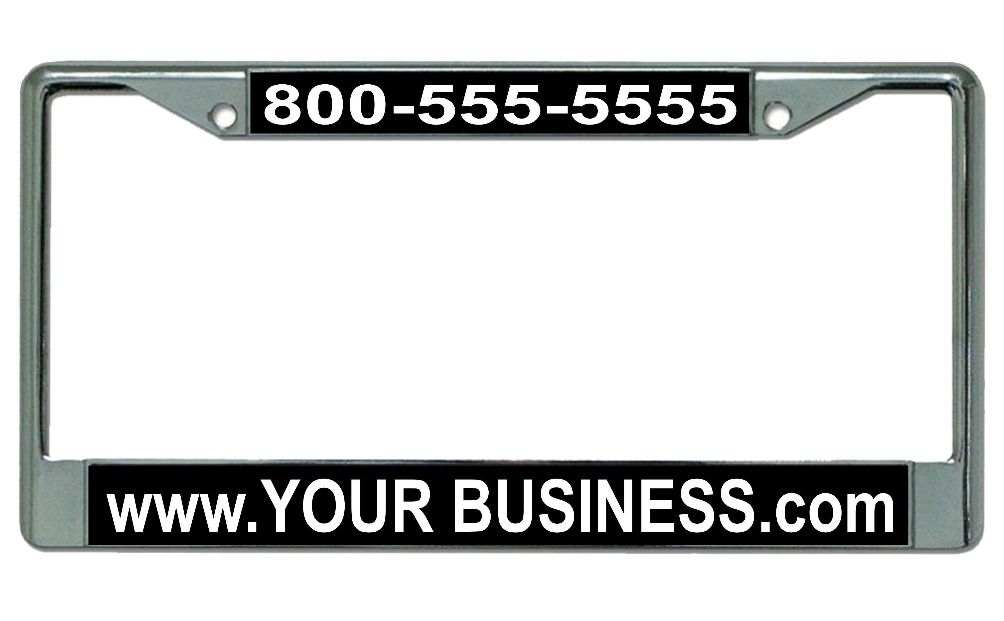 Custom Your Business Double Panel Photo License Plate Frame – Auto ...