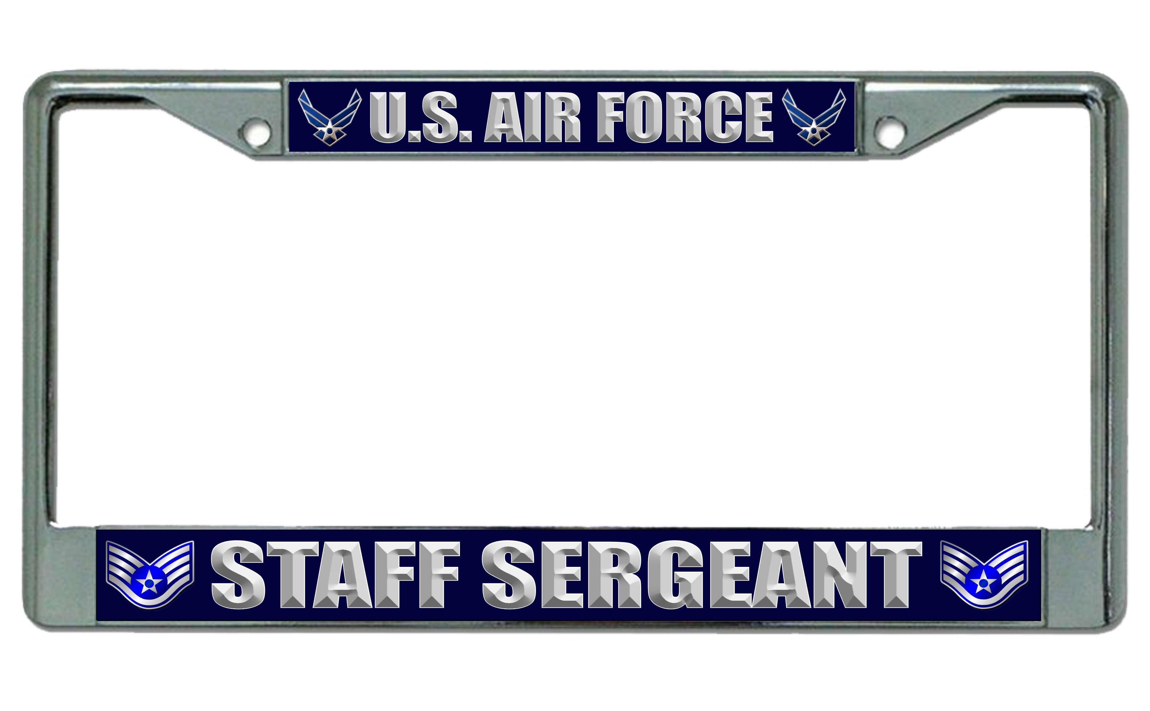 U.S. Air Force Staff Sergeant Photo License Plate Frame – Auto License ...