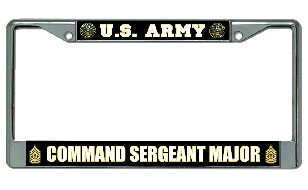 U.S. Army Command Sergeant Major Frame – Auto License Plates Frames