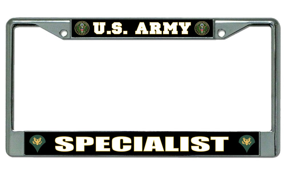 U.S. Army Specialist Photo License Plate Frame – Auto License Plates Frames