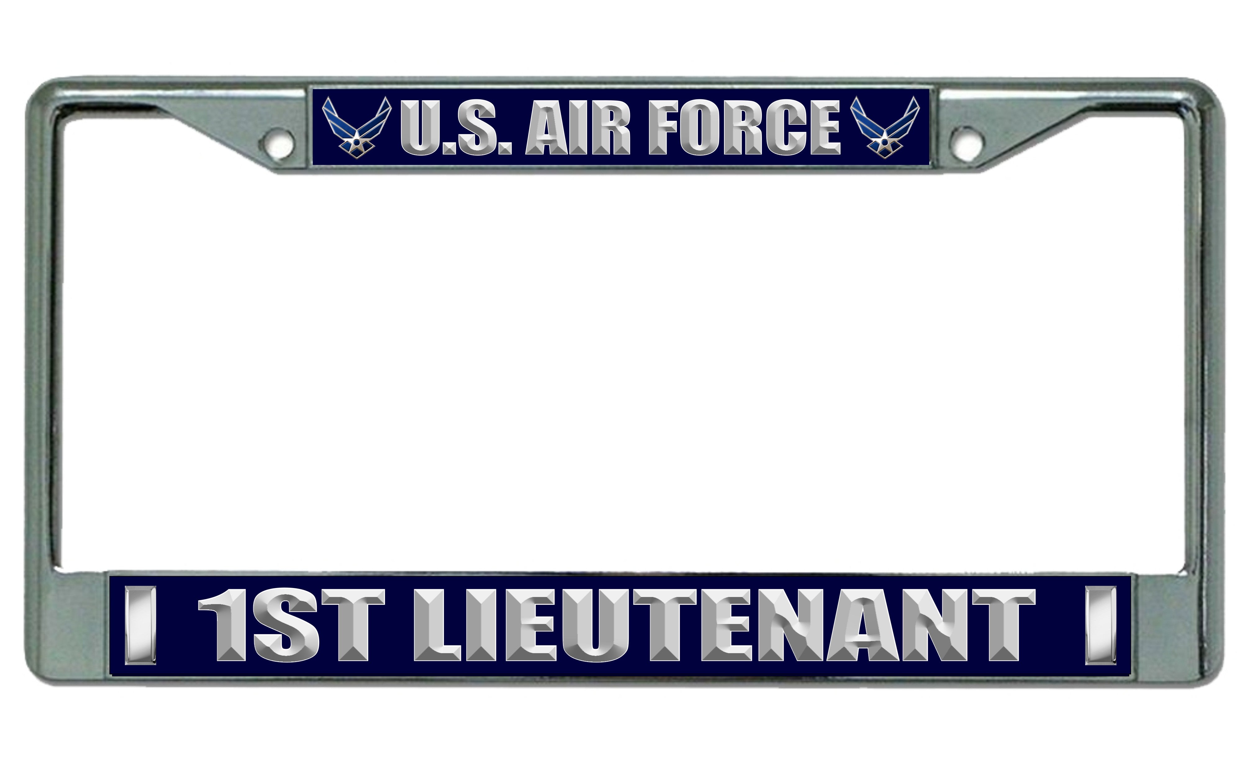 U.S. Air Force 1st Lieutenant Chrome Photo License Plate Frame – Auto ...