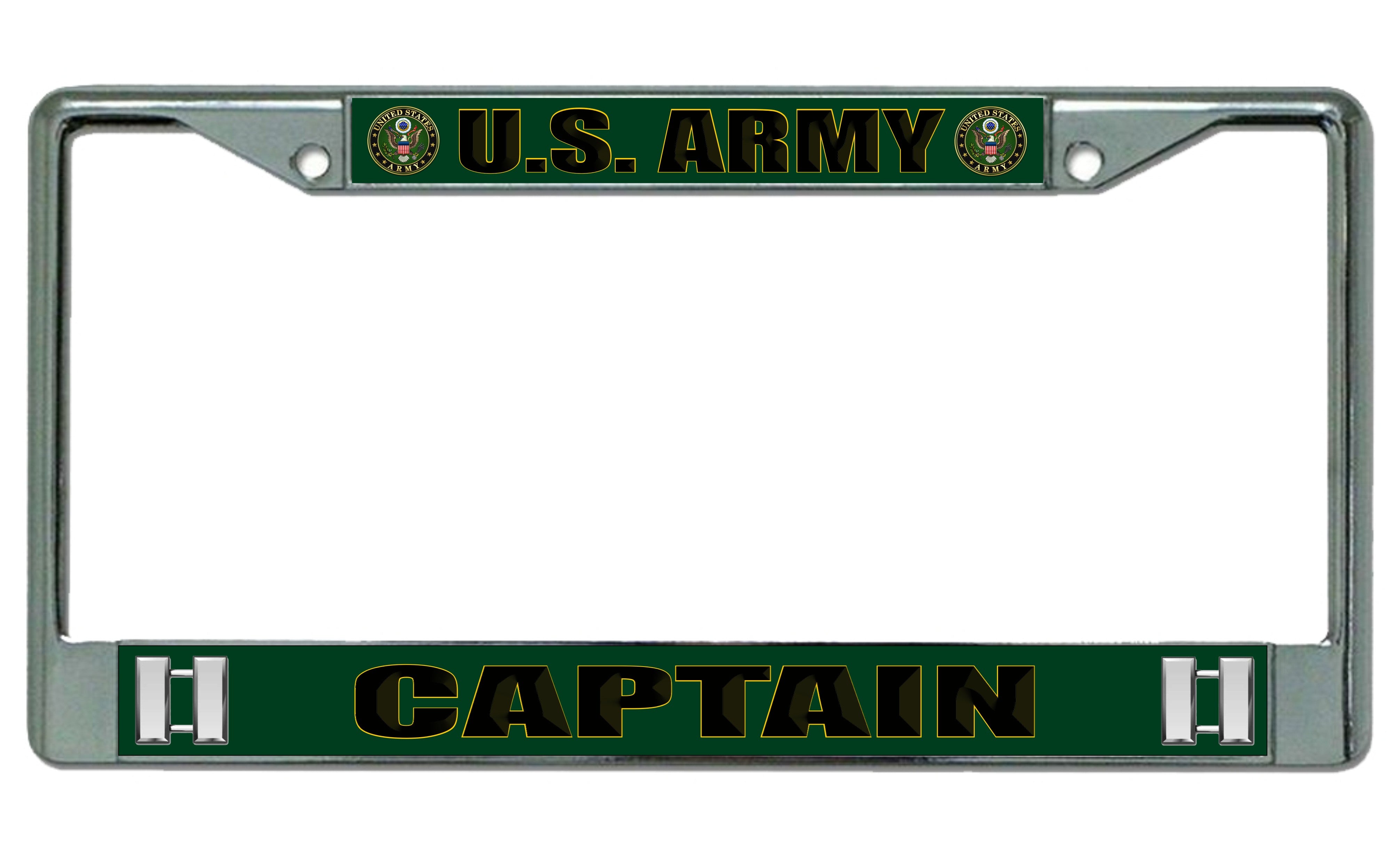 U.S. Army Captain Photo License Plate Frame Green – Auto License Plates ...