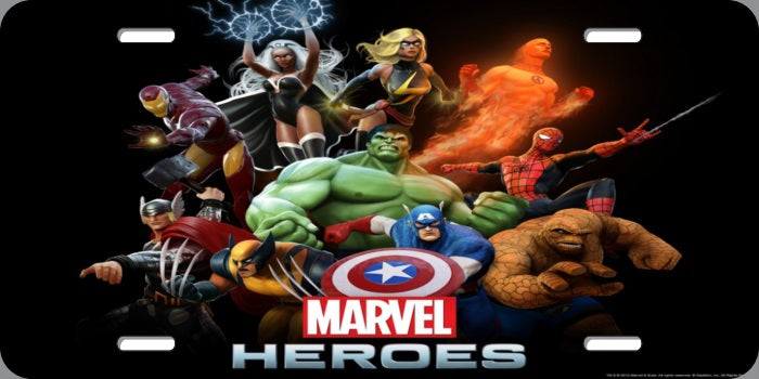 Marvel Heroes Photo License Plate – Auto License Plates Frames
