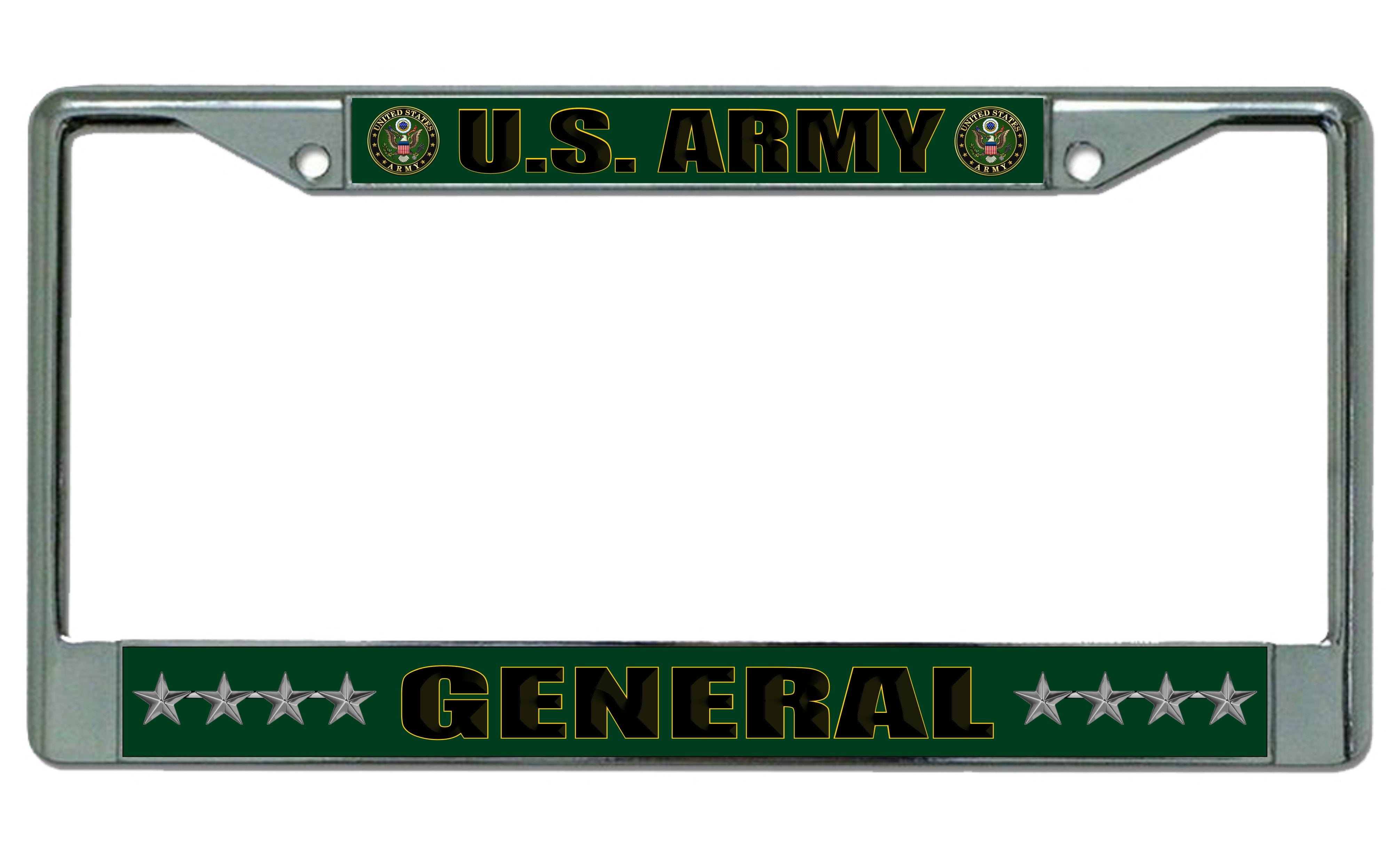 U.S. Army General Photo License Plate Frame Green – Auto License Plates ...