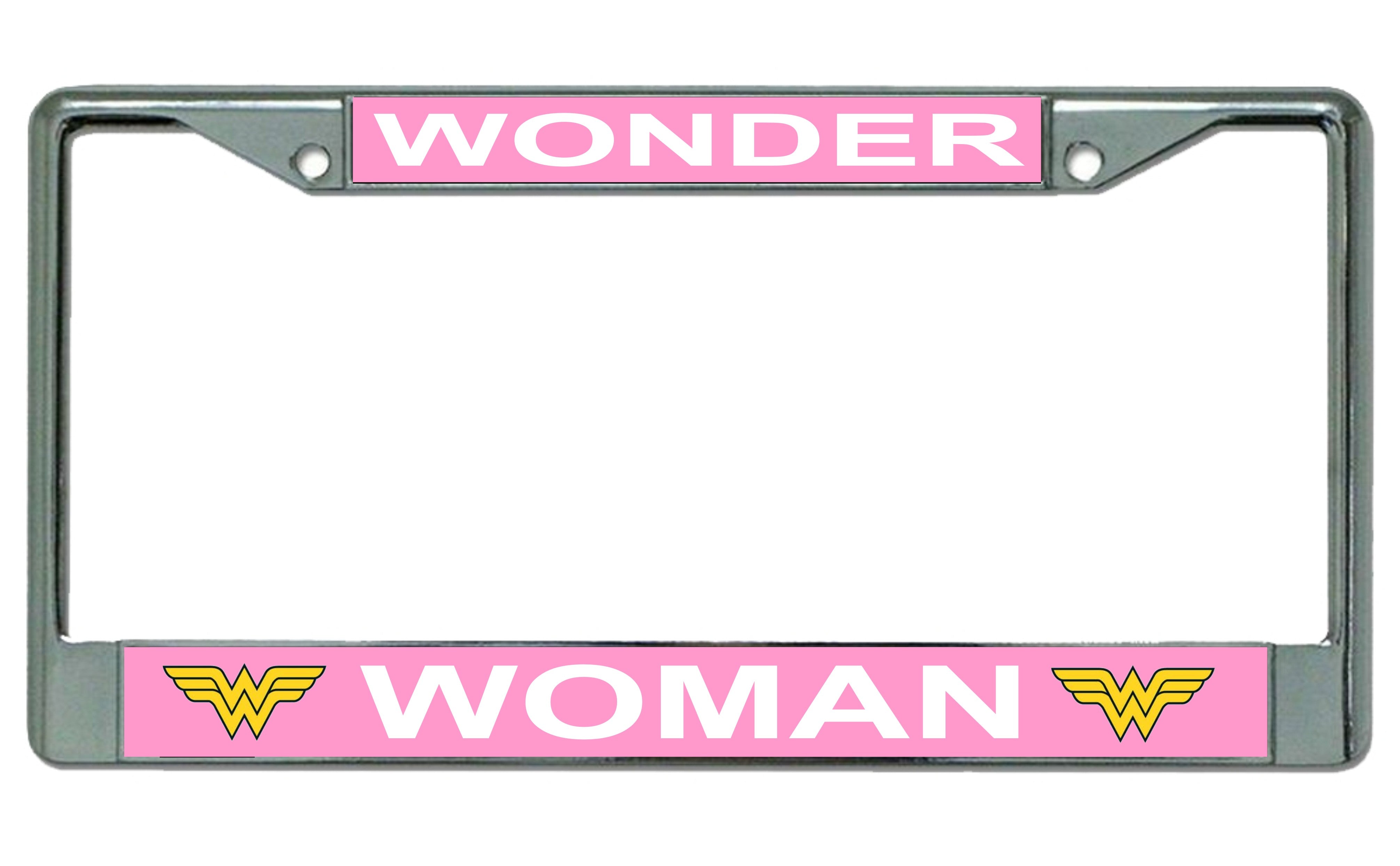 Wonder Woman Chrome Photo License Plate Frame – Auto License Plates Frames