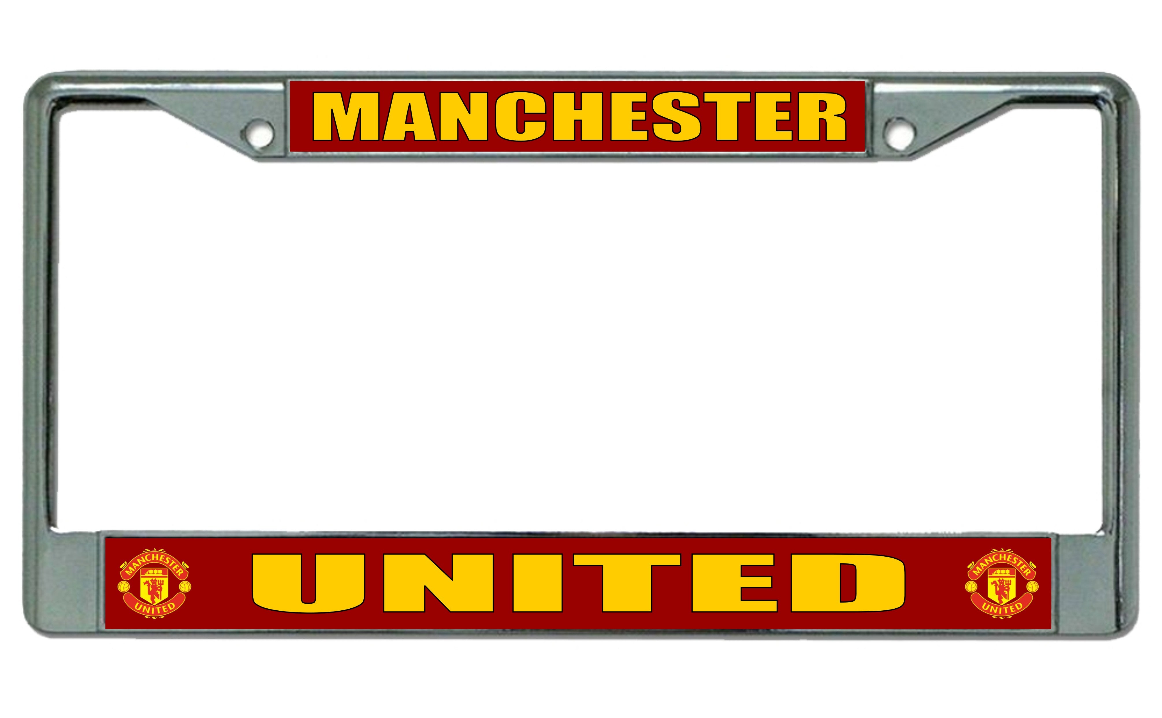 Manchester United Chrome License Plate Frame – Auto License Plates Frames