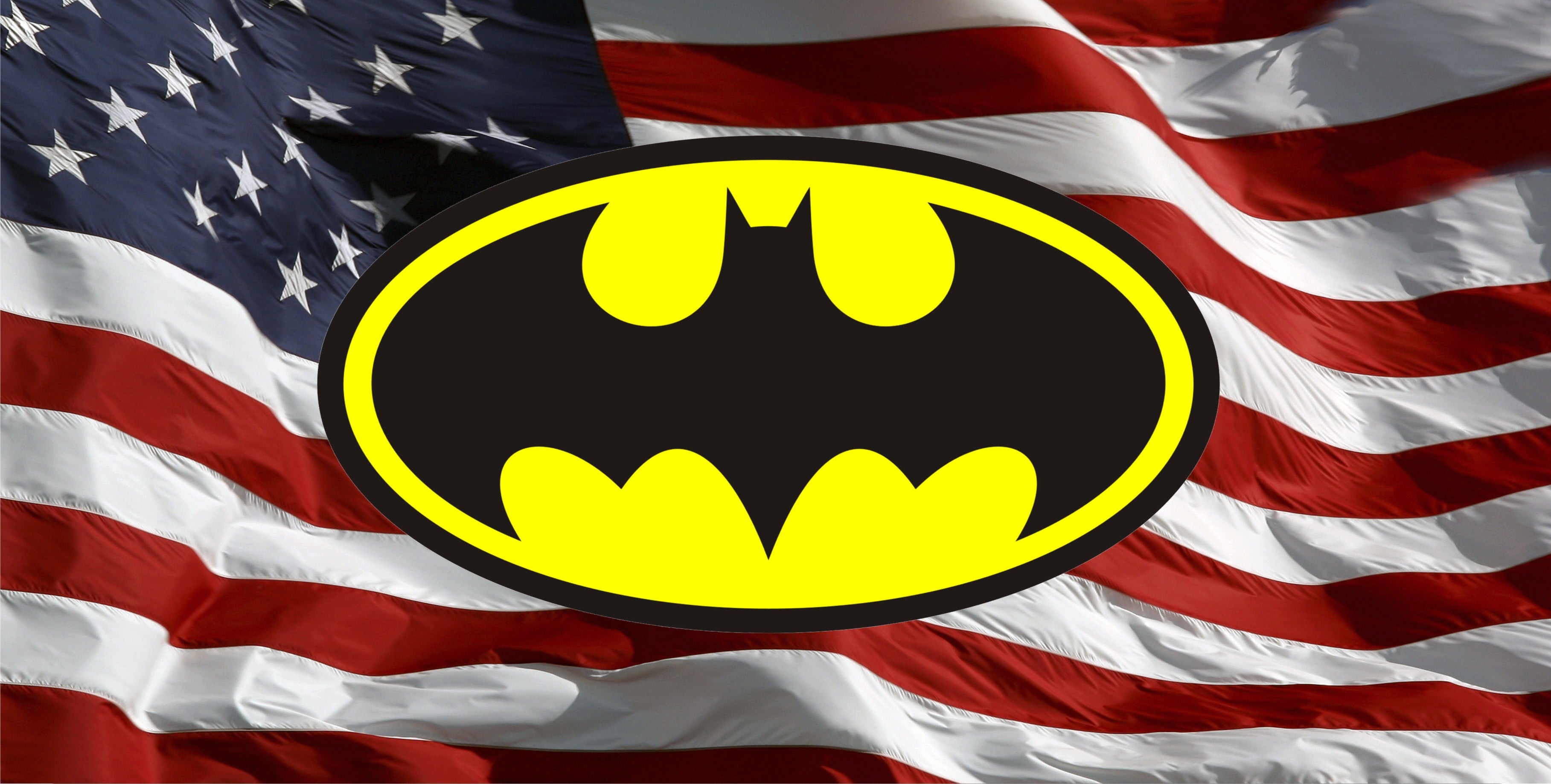 Batman Logo With American Flag Photo License Plate – Auto License ...