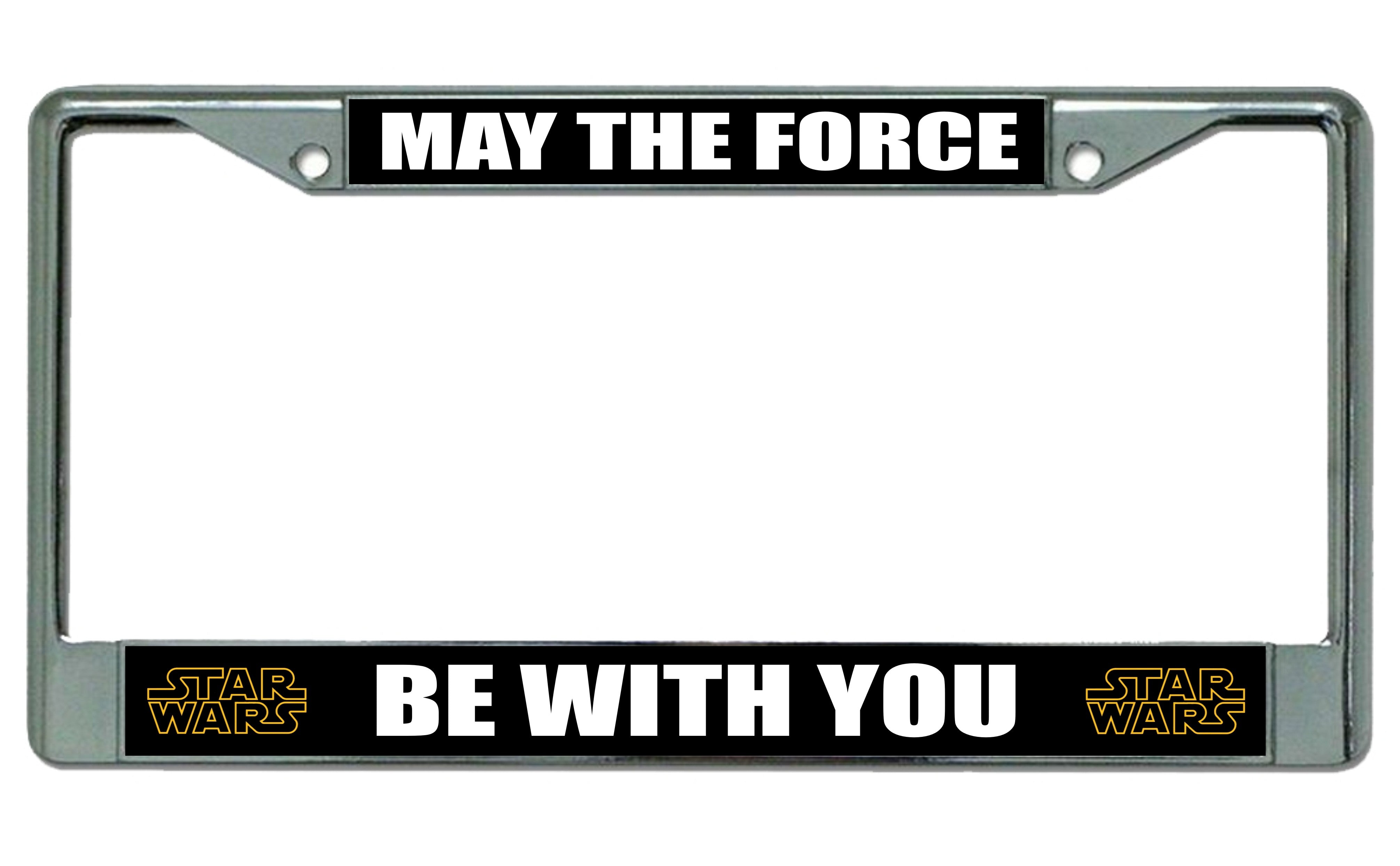 May The Force Be With You Star Wars Photo License Plate Frame – Auto ...