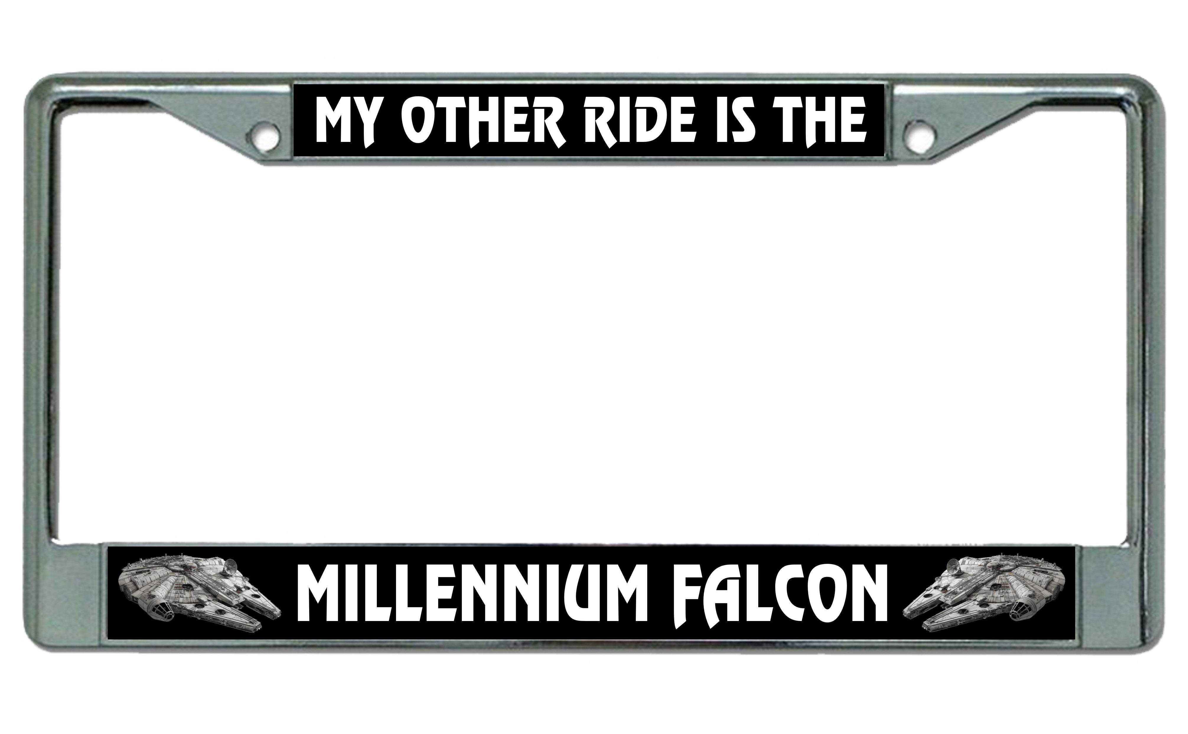 My Other Ride Is The Millennium Falcon Photo License Plate Frame – Auto ...