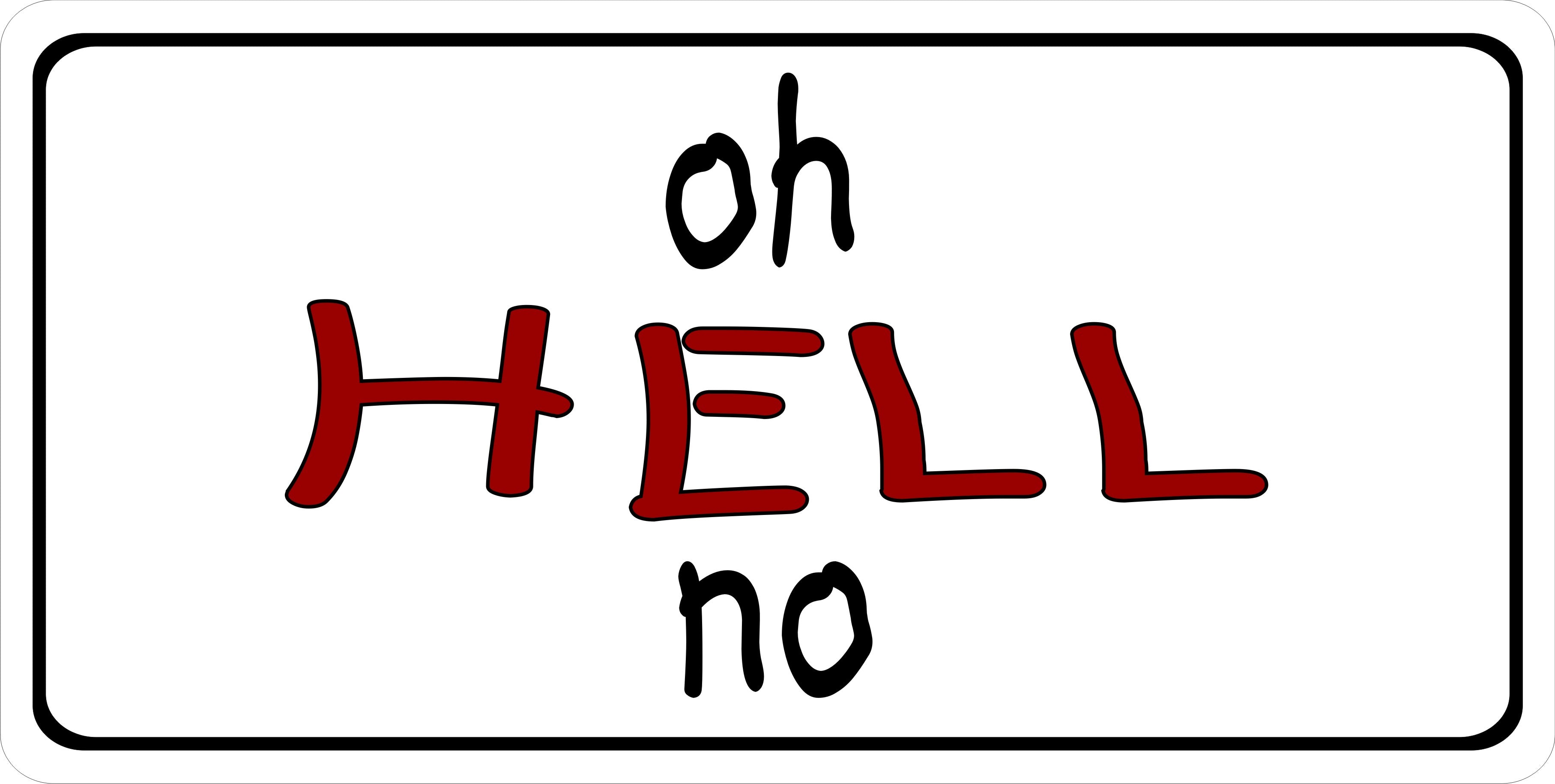Oh Hell No Photo License Plate – Auto License Plates Frames