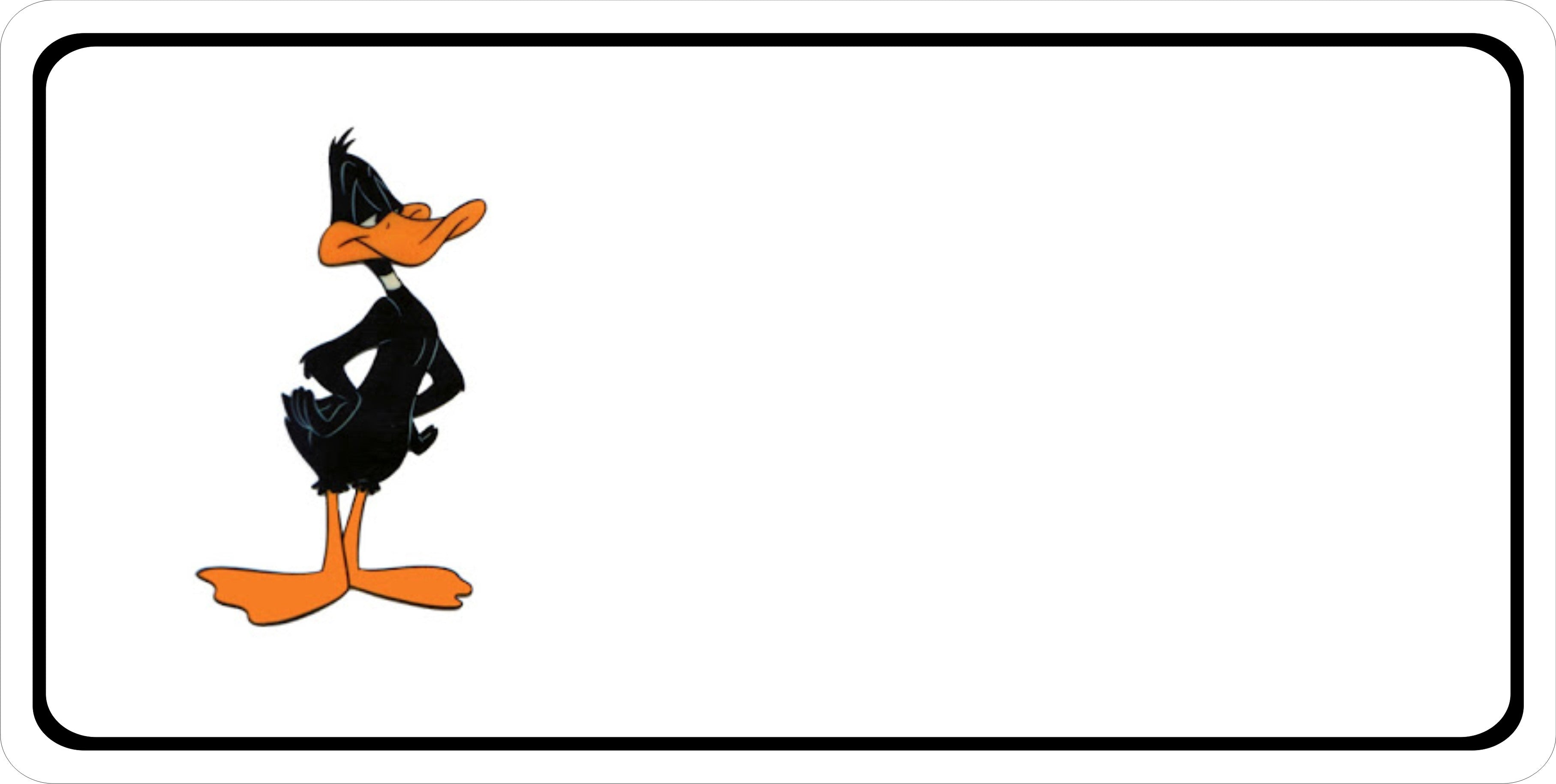 Daffy Duck Offset Photo License Plate – Auto License Plates Frames