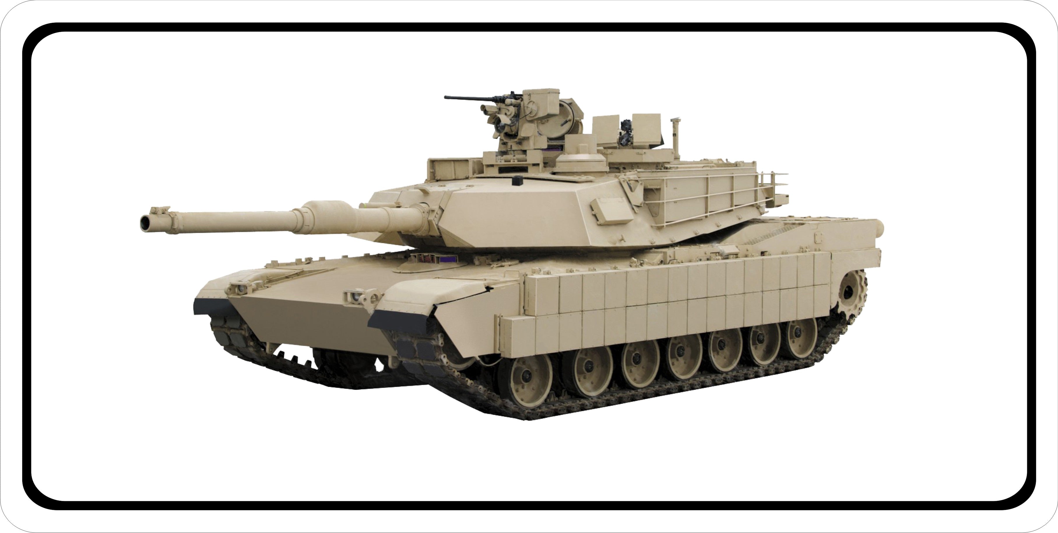 M1 Abrams Tank Photo License Plate – Auto License Plates Frames