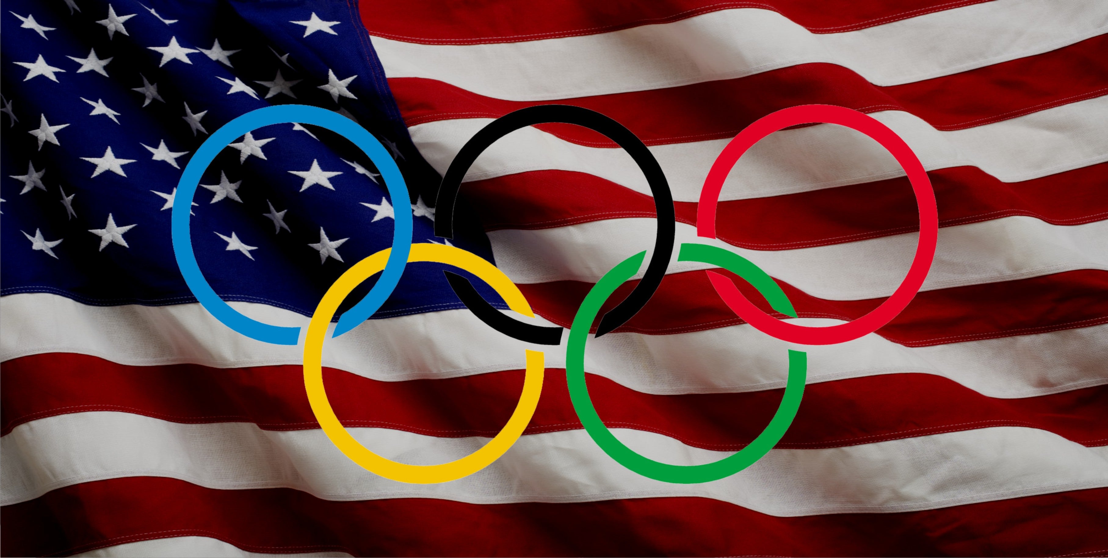 Olympic Rings On U.S. Flag Photo License Plate – Auto License Plates Frames