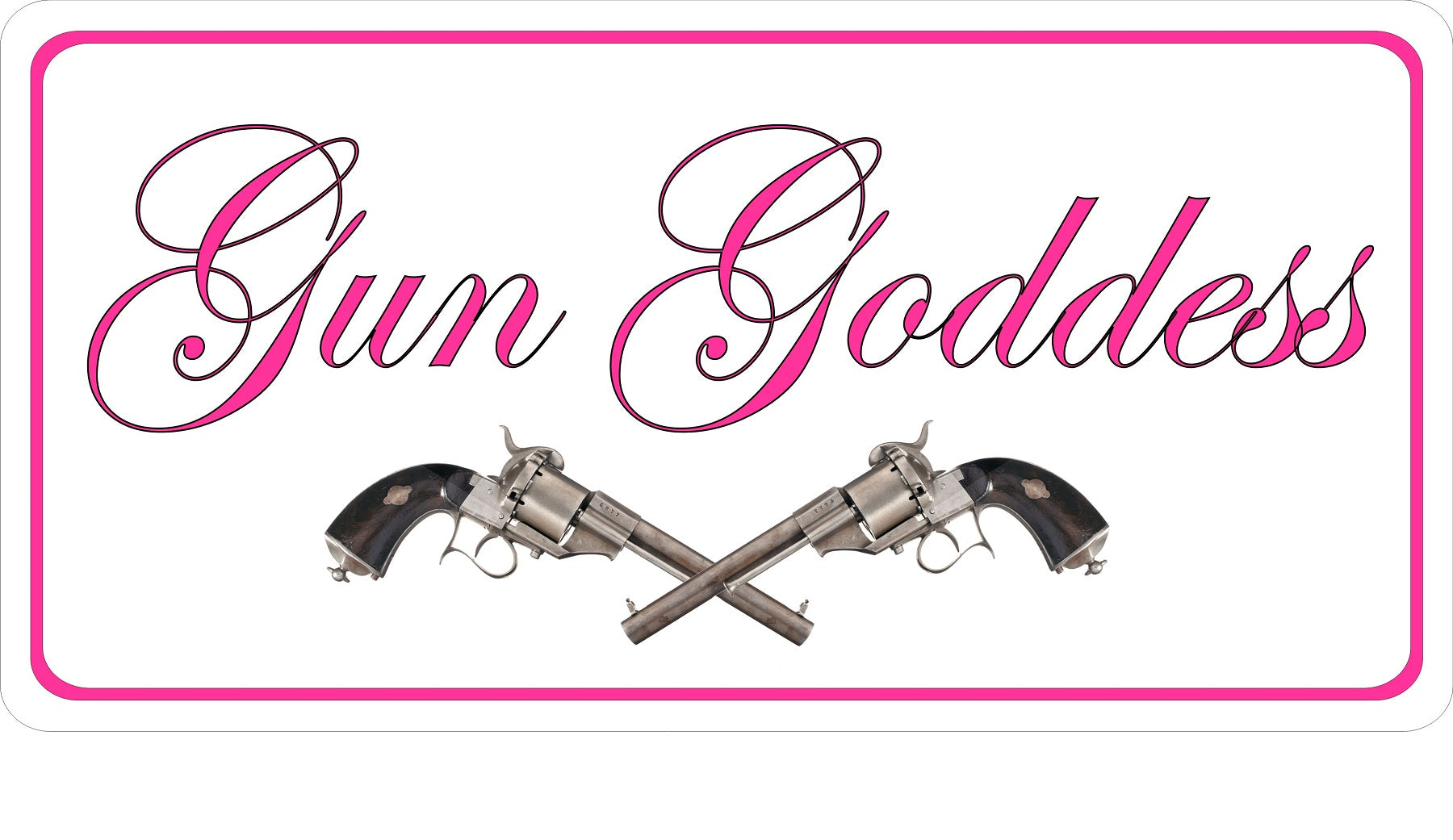 Gun Goddess Photo License Plate – Auto License Plates Frames