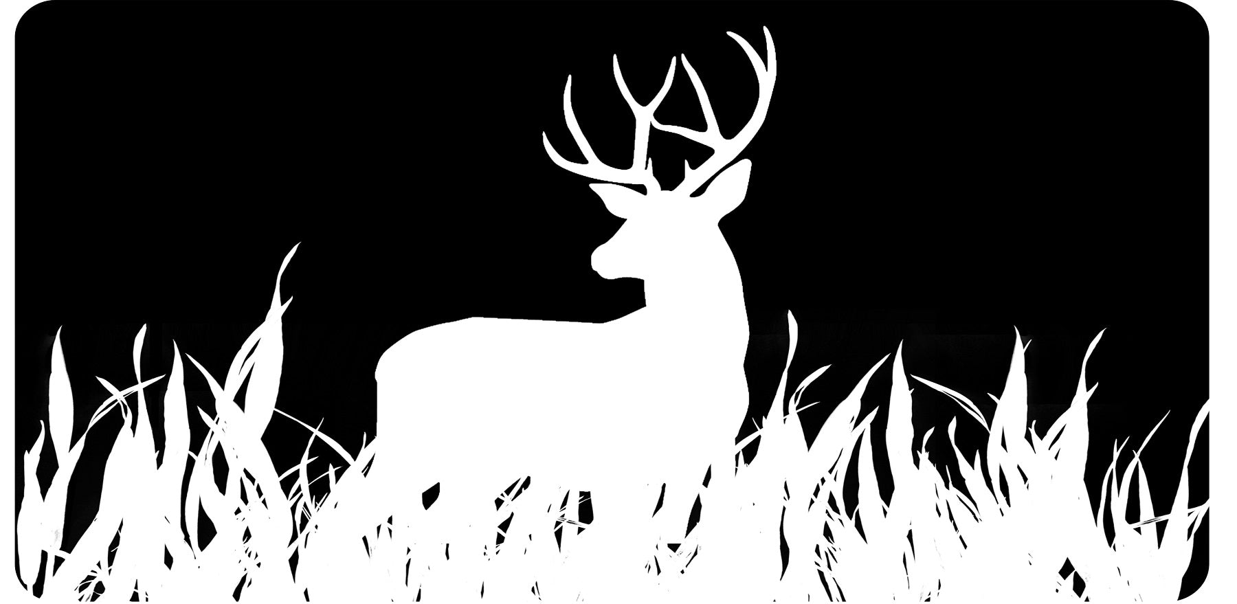 Deer Black And White Photo License Plate – Auto License Plates Frames