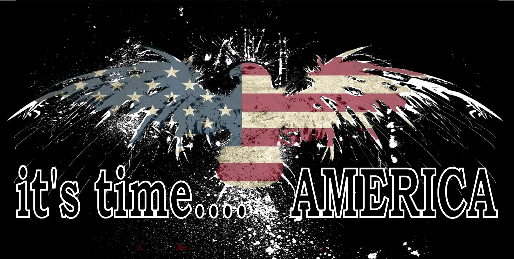 It's Time America Fireworks Eagle With United States Flag Photo License ...