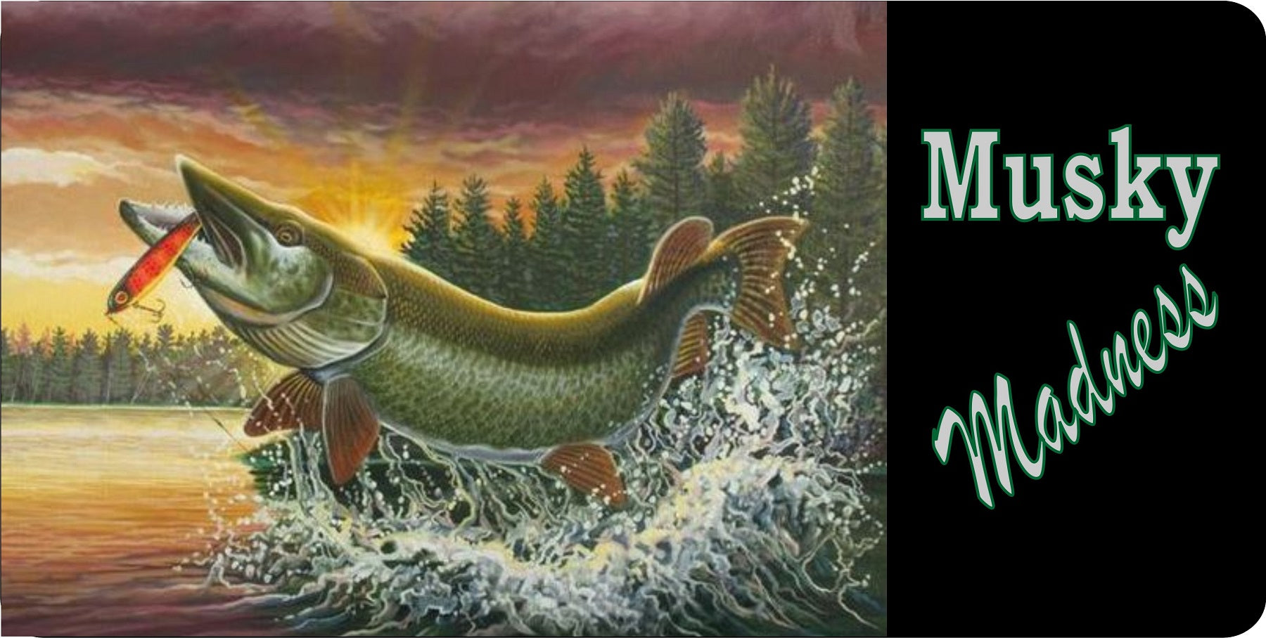 Musky Madness Fish Photo License Plate – Auto License Plates Frames