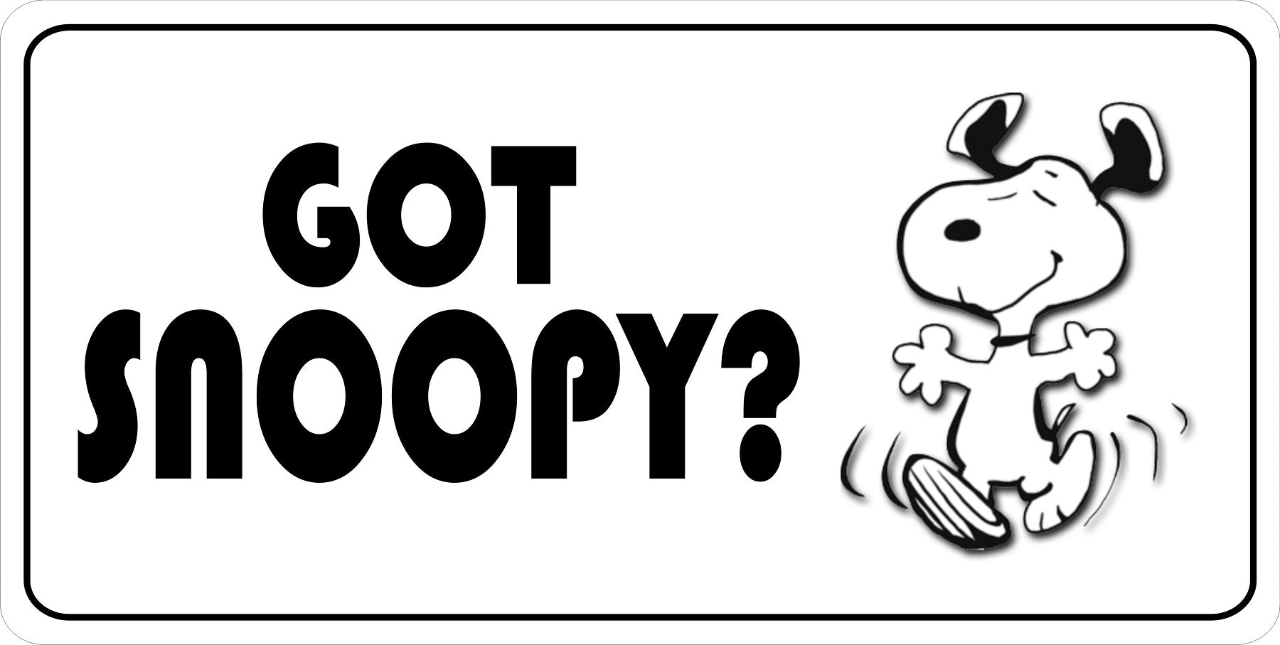 Got Snoopy? Snoopy Photo License Plate – Auto License Plates Frames