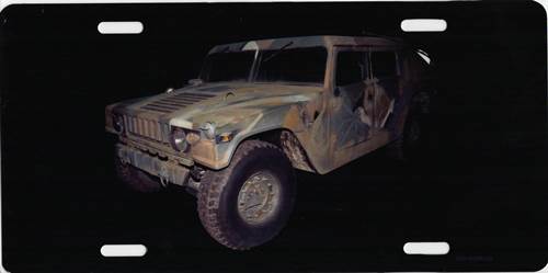 Centered Military Humvee Photo License Plate – Auto License Plates Frames