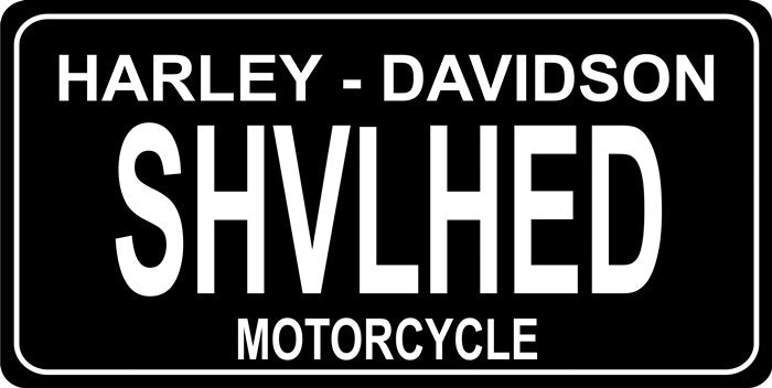 Harley-Davidson SHVLHED Motorcycle Photo License Plate – Auto License ...