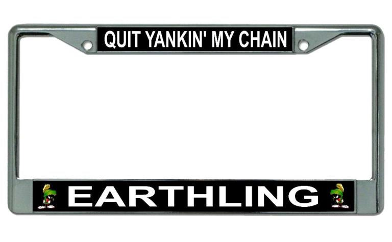 Marvin Martian Quit Yankin' My Chain Chrome License Plate Frame – Auto ...